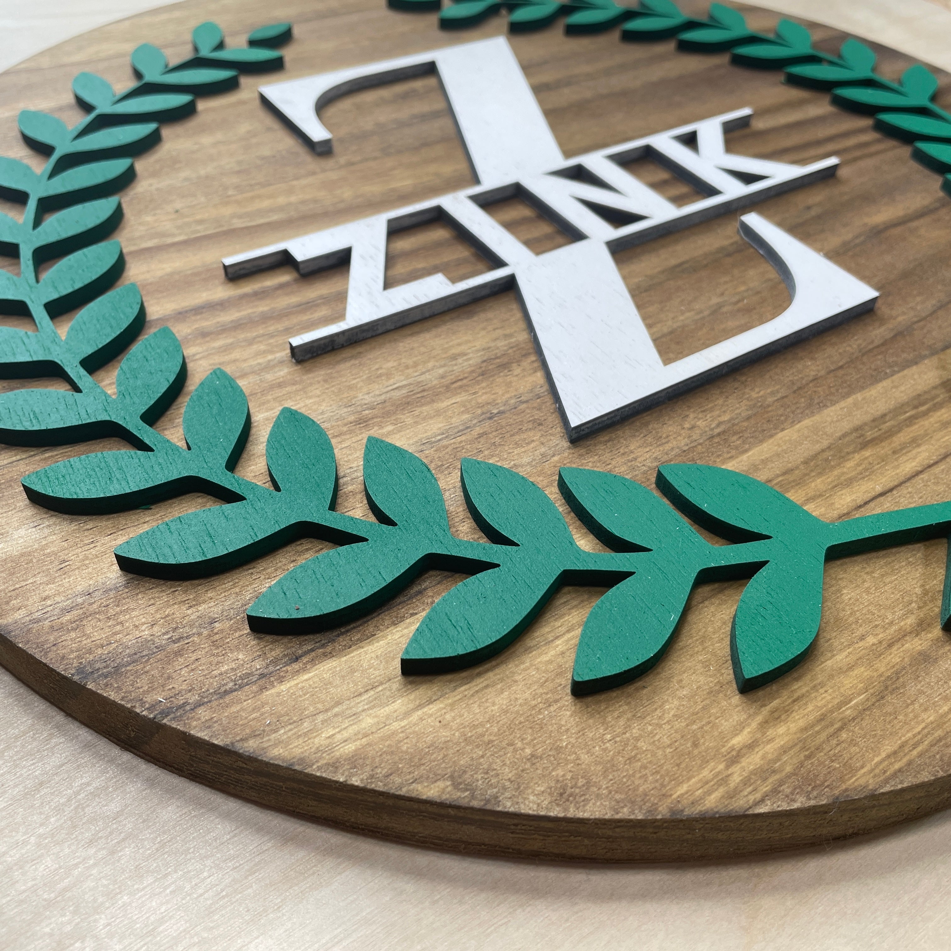 Personalized Monogram Sign | Zink Woodworks