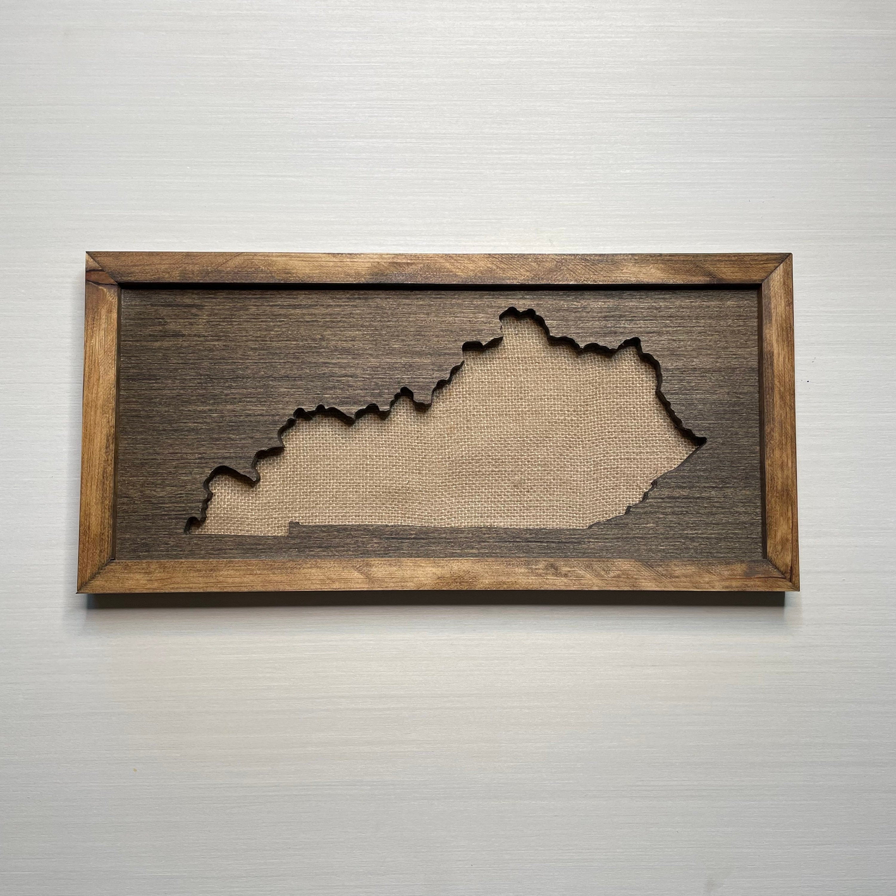 Kentucky Rustic Wood State | Zink Woodworks
